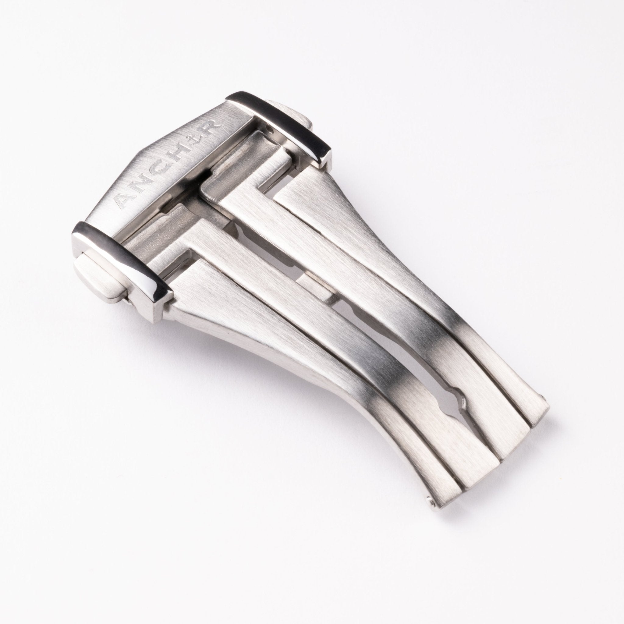 Anchor Deployant Clasp - Brushed Steel – Anchor Strap Co.